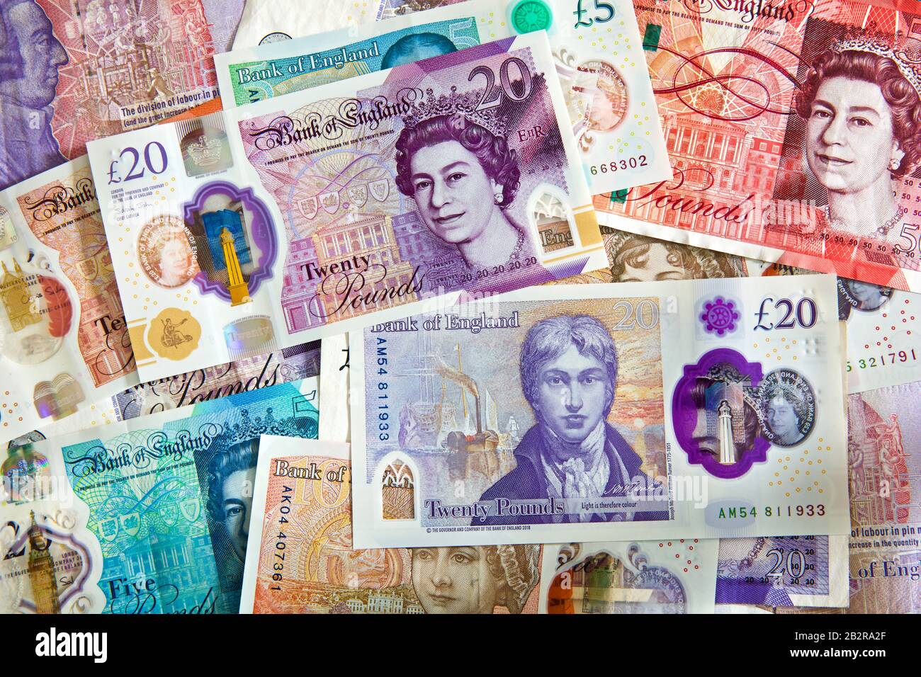 The New 2020 Polymer 20 Pound Note From The Bank Of England Featuring ...