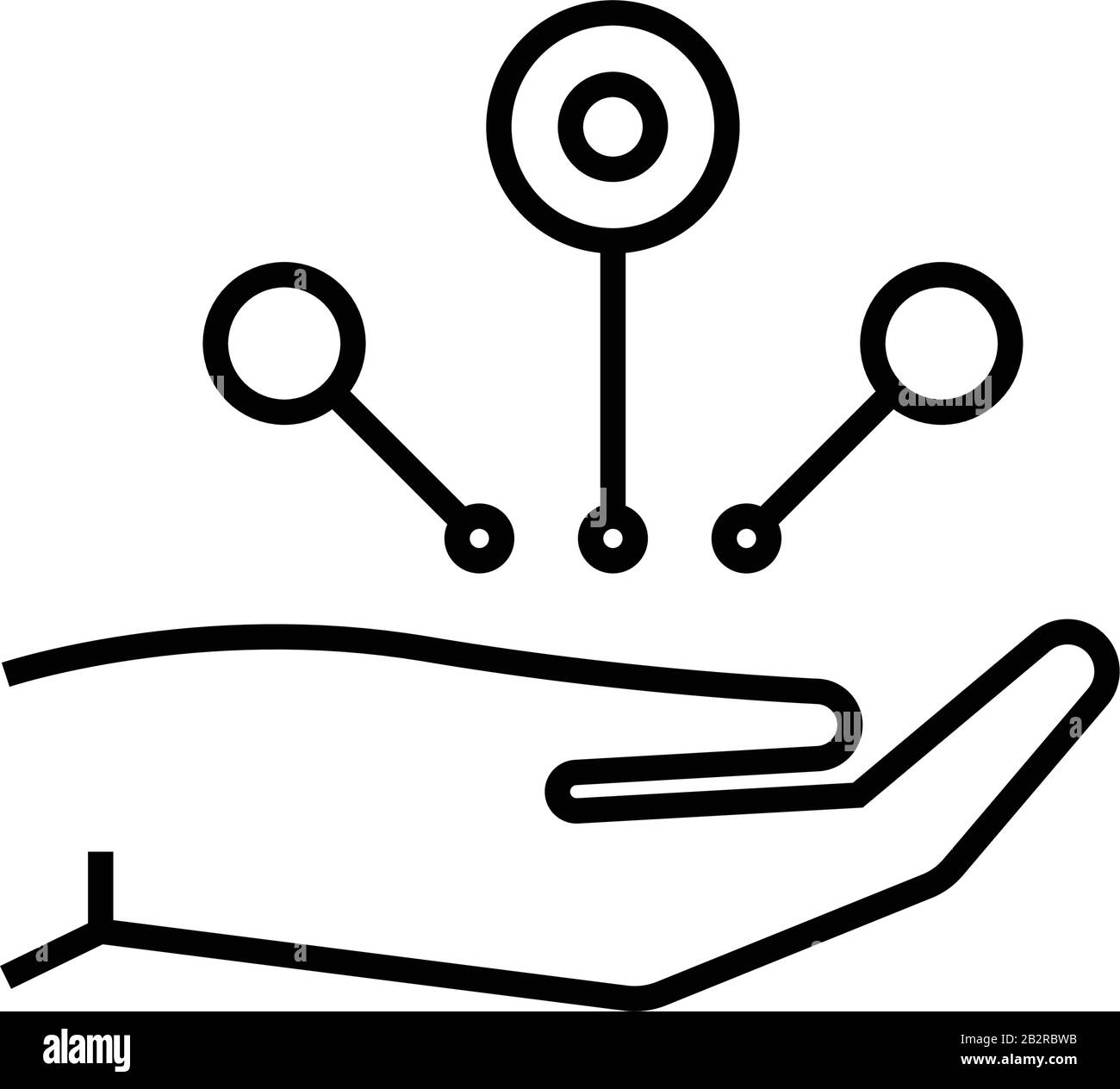 Tasking line icon, concept sign, outline vector illustration, linear ...