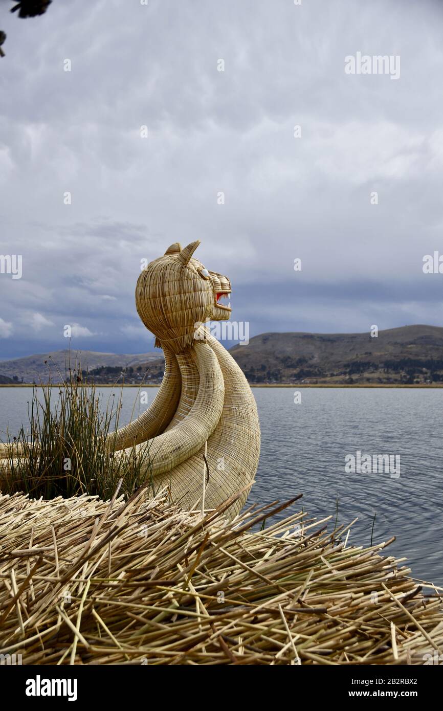 South america peru typical boat hi-res stock photography and images - Alamy