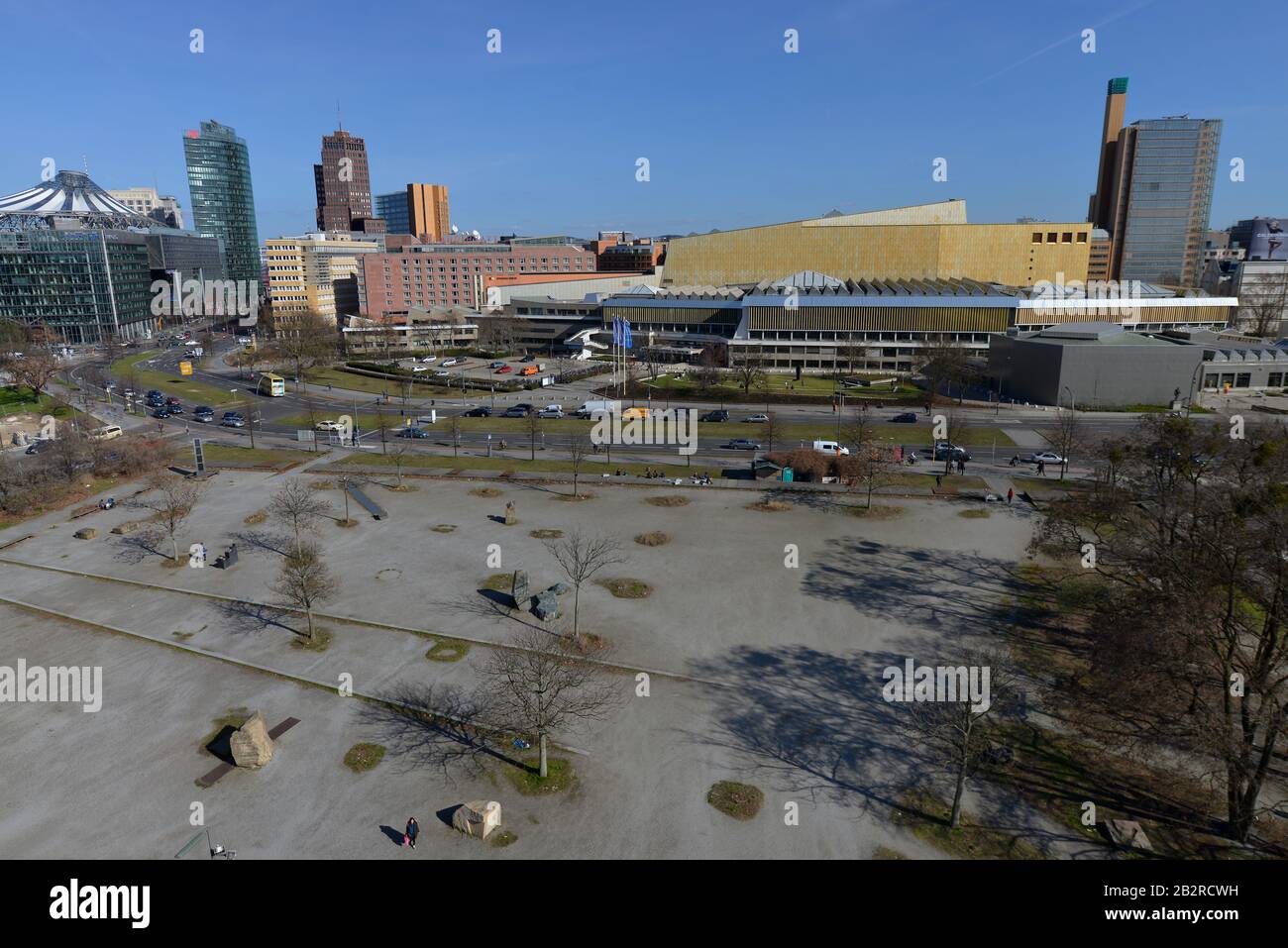 Staatsbibliothek potsdamer platz tiergarten berlin hi-res stock ...