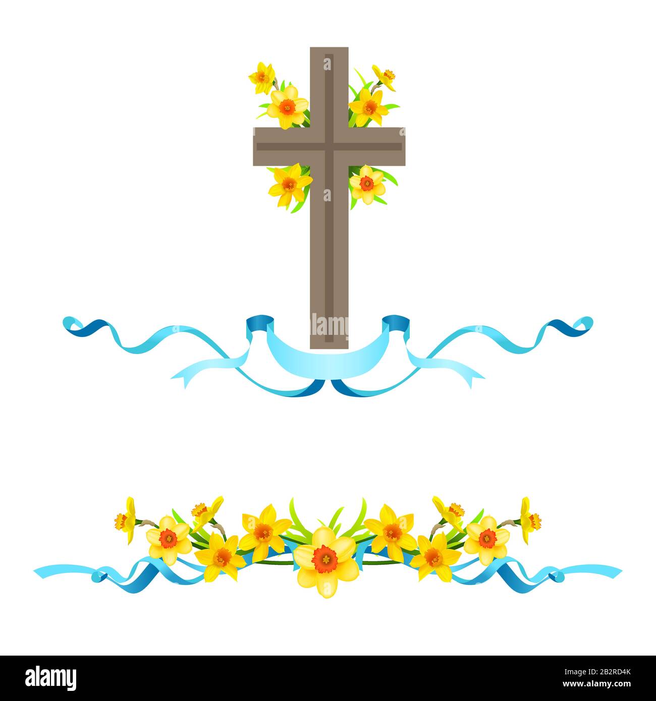 Easter cross greeting banner Stock Vector Images - Alamy