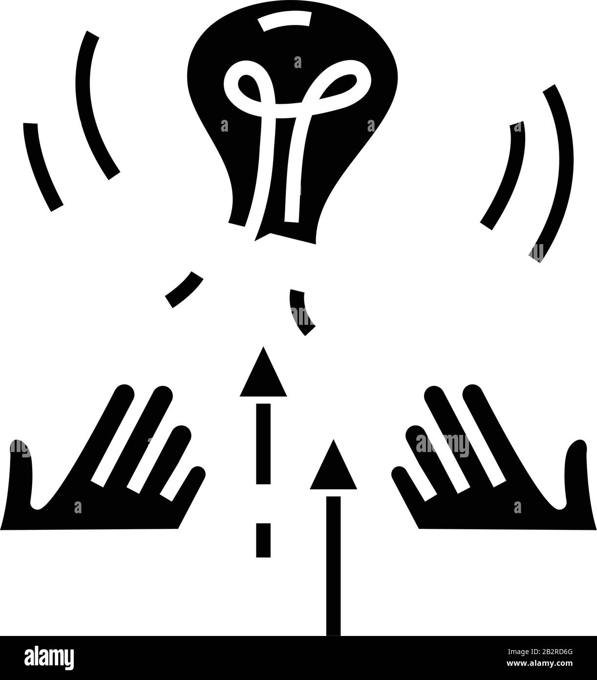 Ovations black icon, concept illustration, vector flat symbol, glyph ...