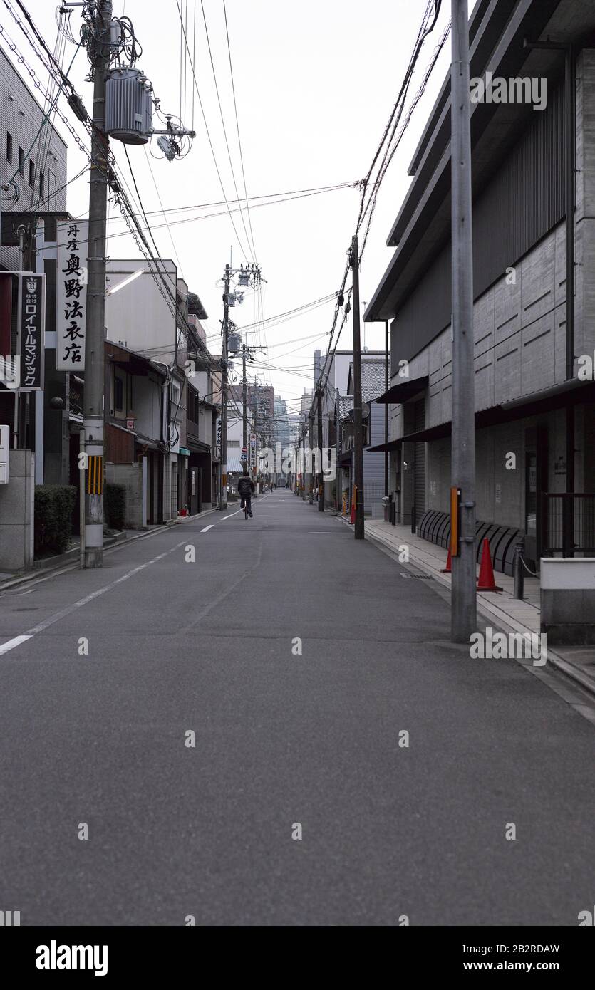 Buildings with telephone poles and wires hi-res stock photography and ...