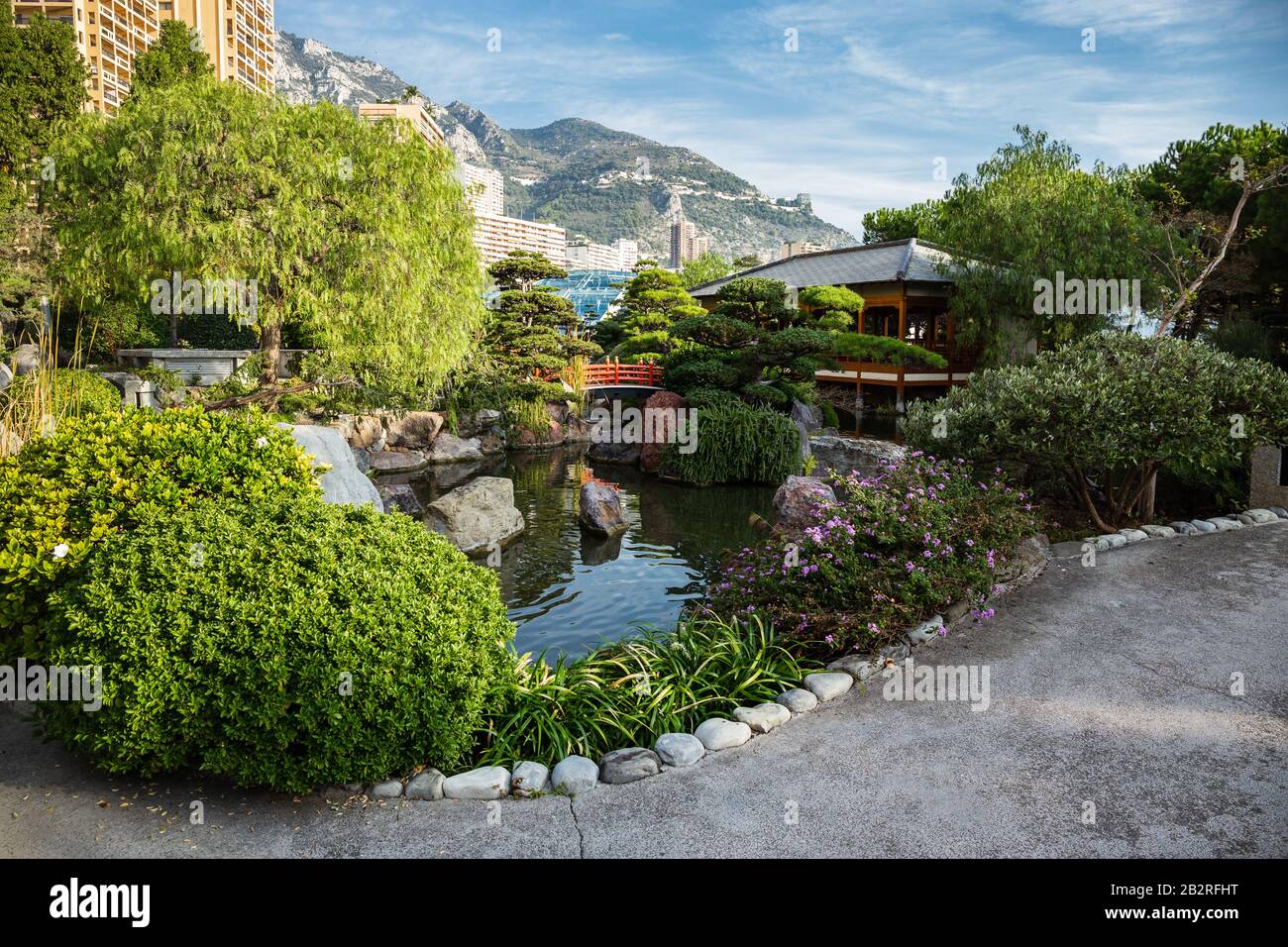 Japanese garden in Monte Carlo, Monaco Stock Photo - Alamy