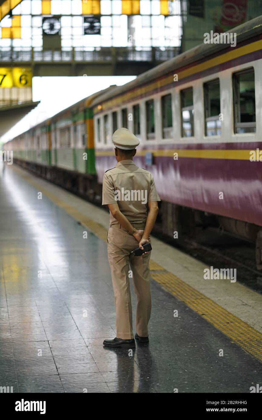 Train railway officer in hi-res stock photography and images - Alamy