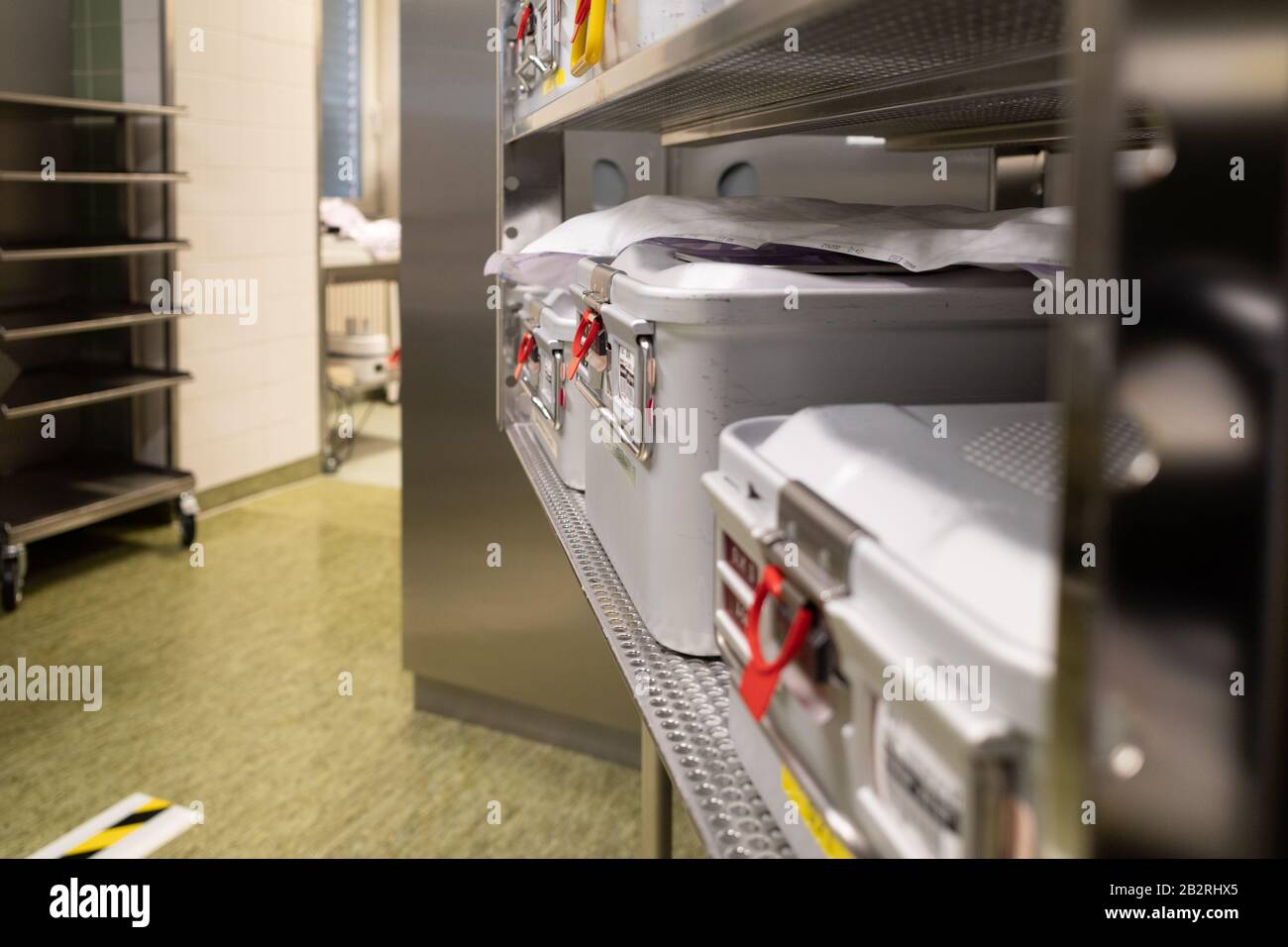 in an OP there are different operation containers with sterile ...