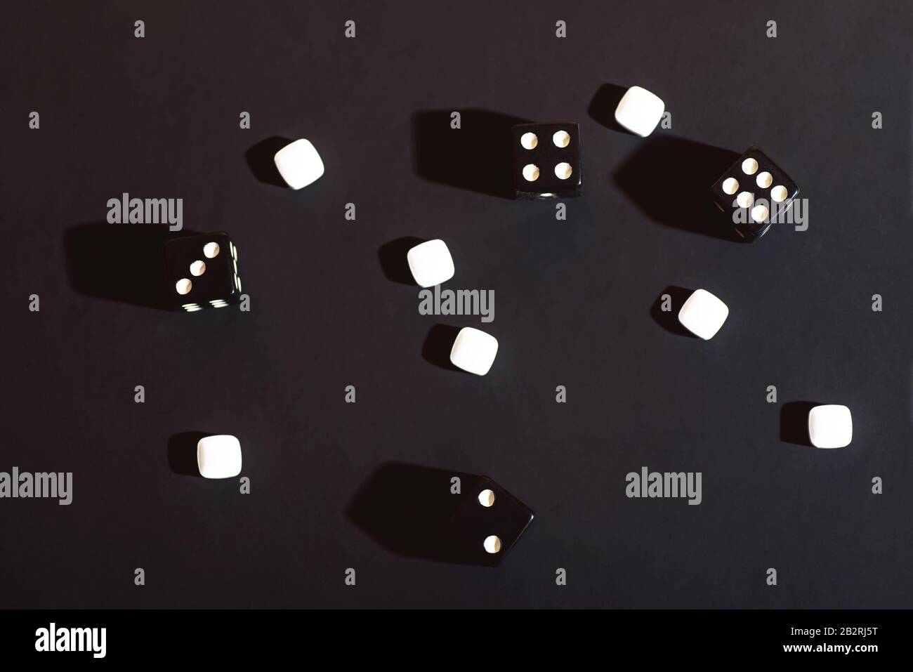 Realistic white dice black hi-res stock photography and images - Alamy