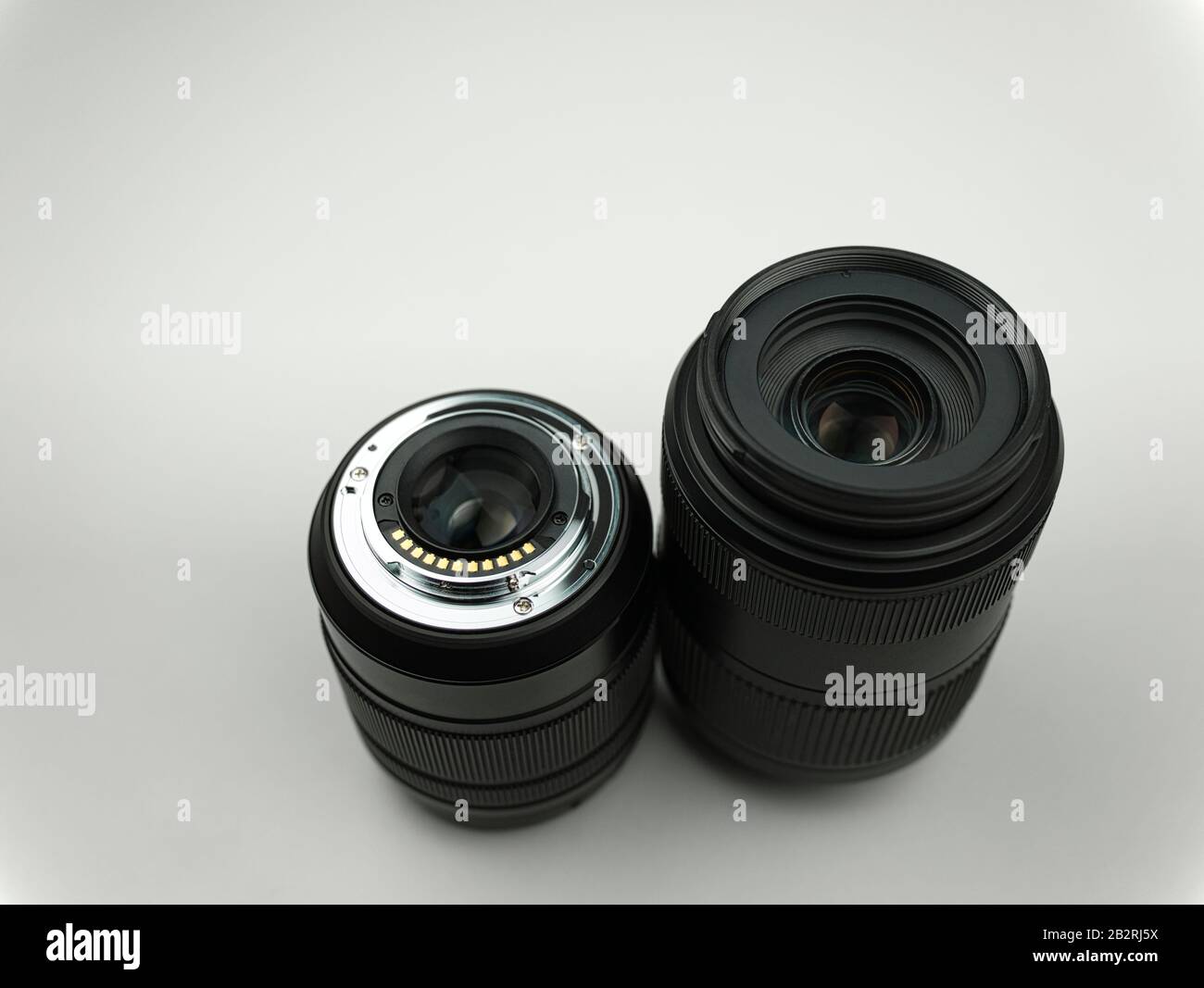 The lens of one lens and the lens bayonet from above Stock Photo - Alamy