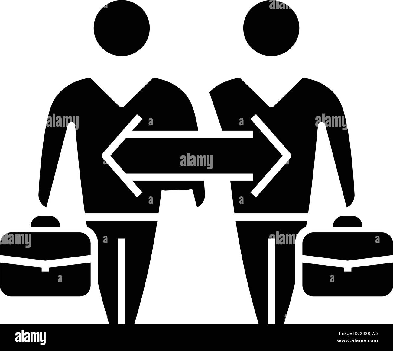 Partners black icon, concept illustration, vector flat symbol, glyph ...