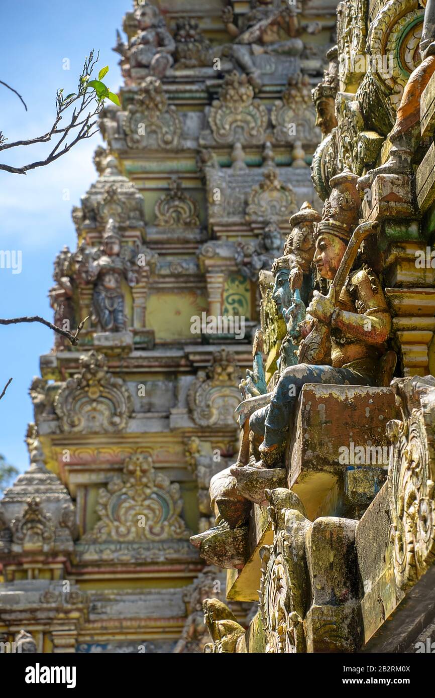 Sri Lanka, Seetha Eliya - Aug 2015: Beautiful colored carvings cover ...