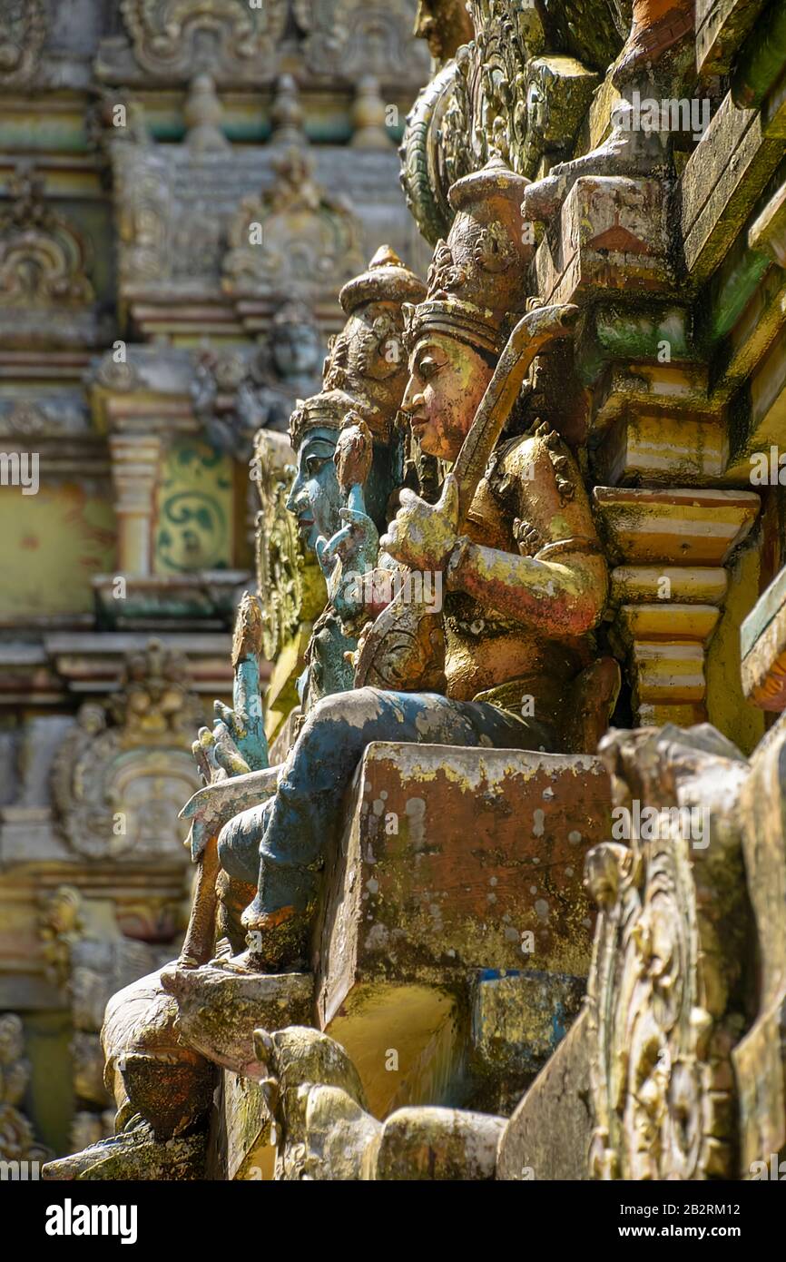 Sri Lanka, Seetha Eliya - Aug 2015: Beautiful colored carvings cover ...