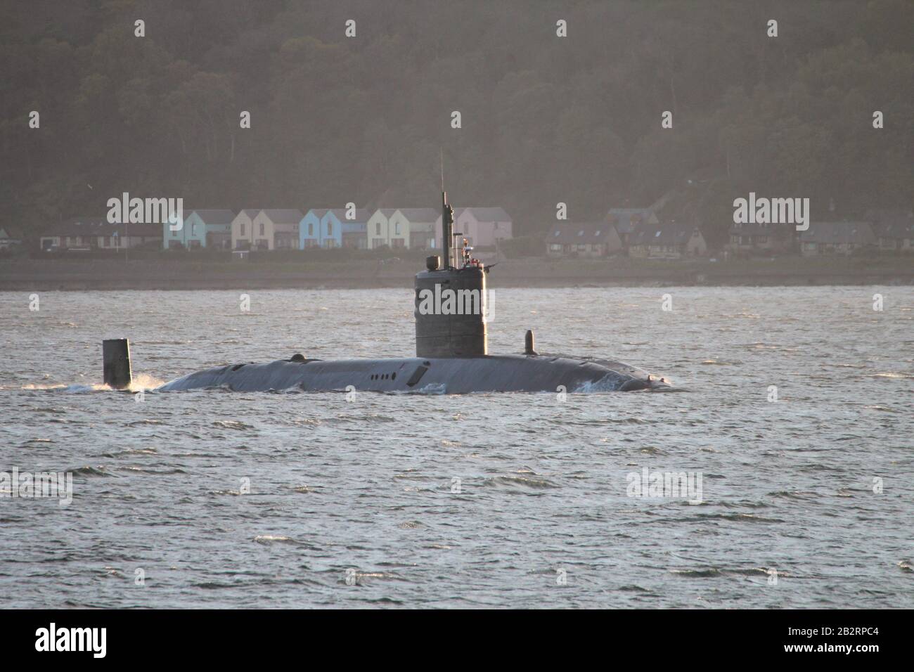 An unidentified Trafalgar-class submarine from the Royal Navy, passing ...