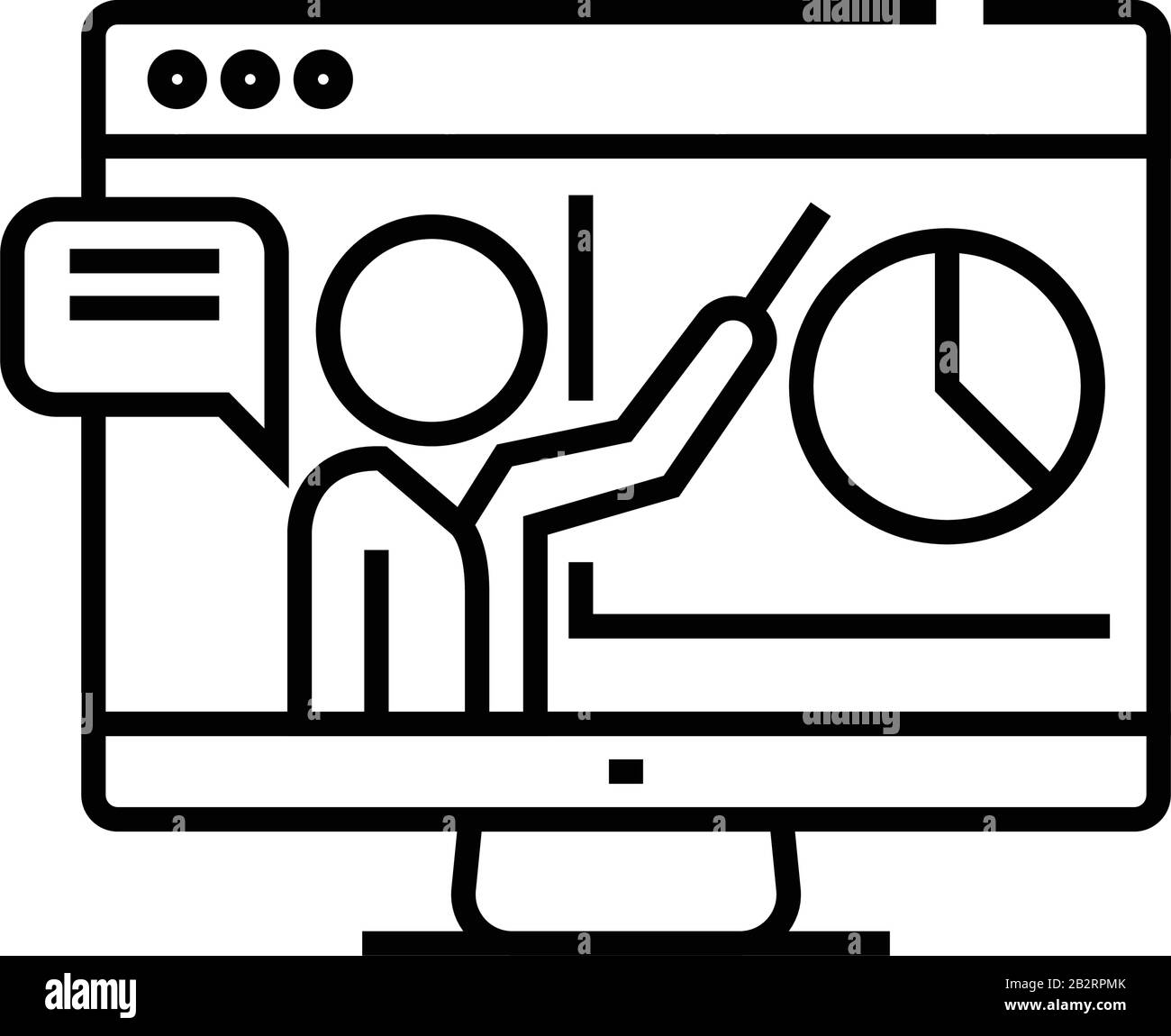 Team coach line icon, concept sign, outline vector illustration, linear ...