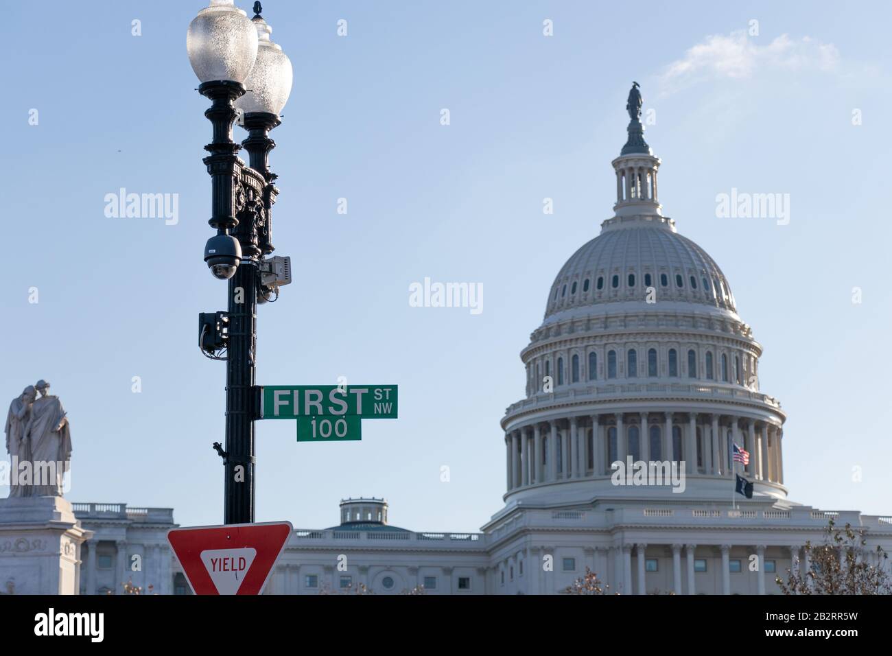 First St. NW on street pole in-front of the United States Capitol ...