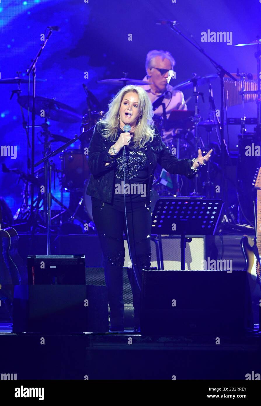 Bonnie Tyler on stage during the Music For The Marsden concert held at ...