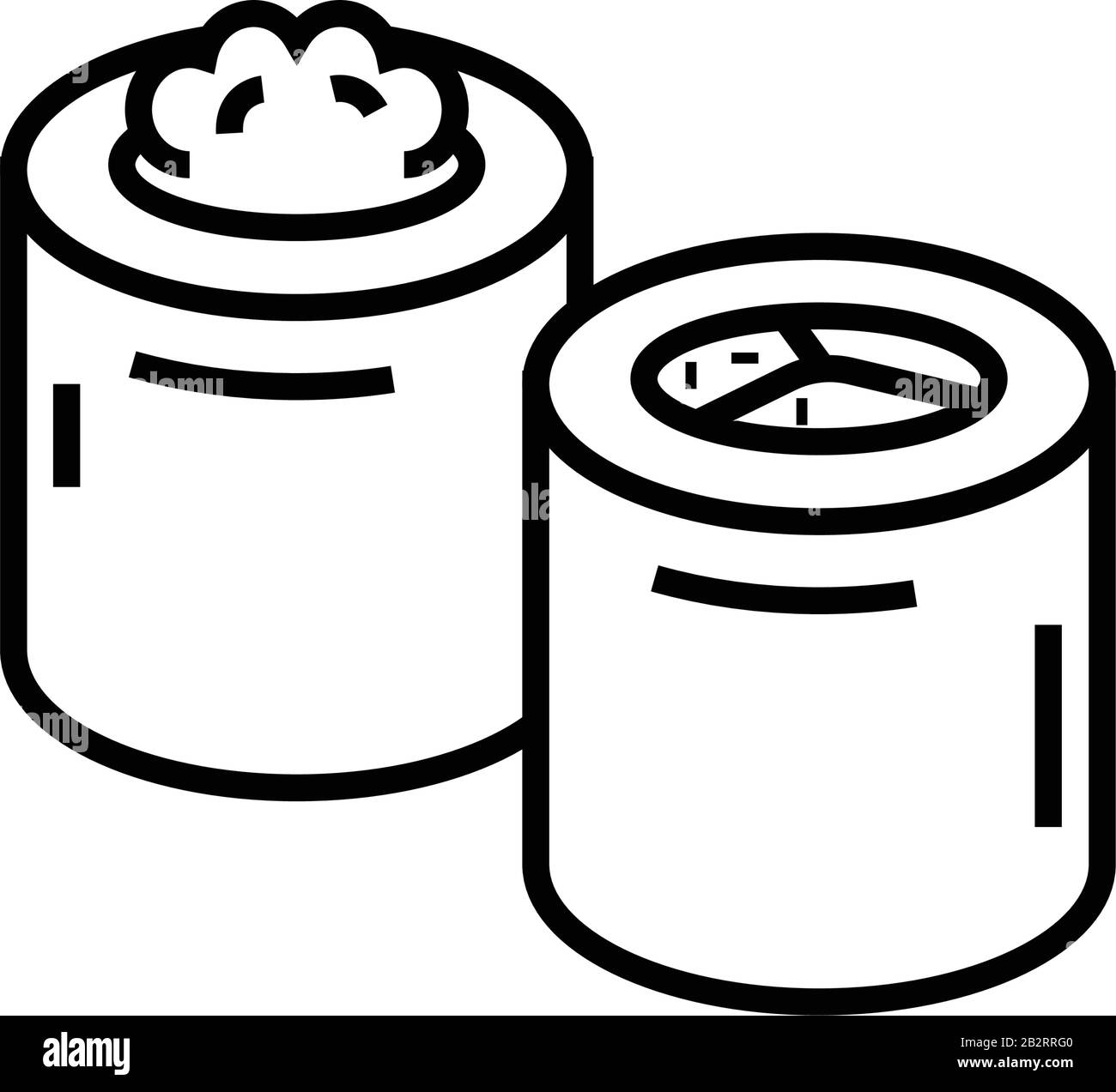 Sushi roll line icon, concept sign, outline vector illustration, linear ...