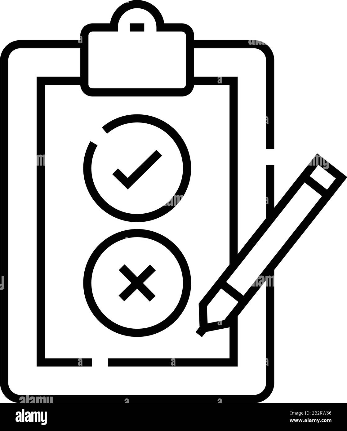 Test filling line icon, concept sign, outline vector illustration ...