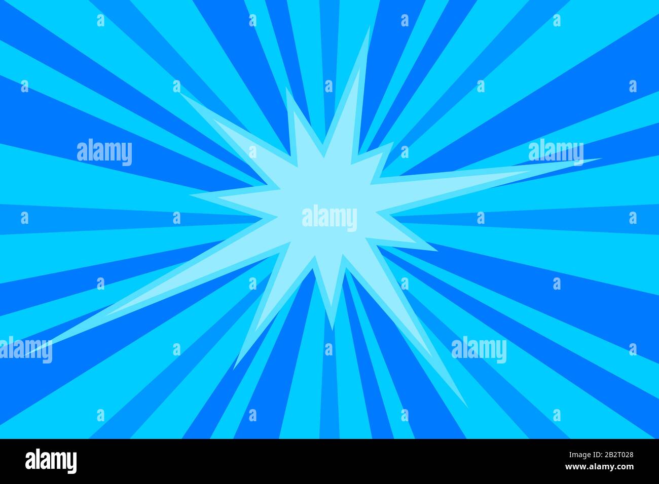 Comic blue sunbeam background retro pop art style cartoon Stock Vector ...