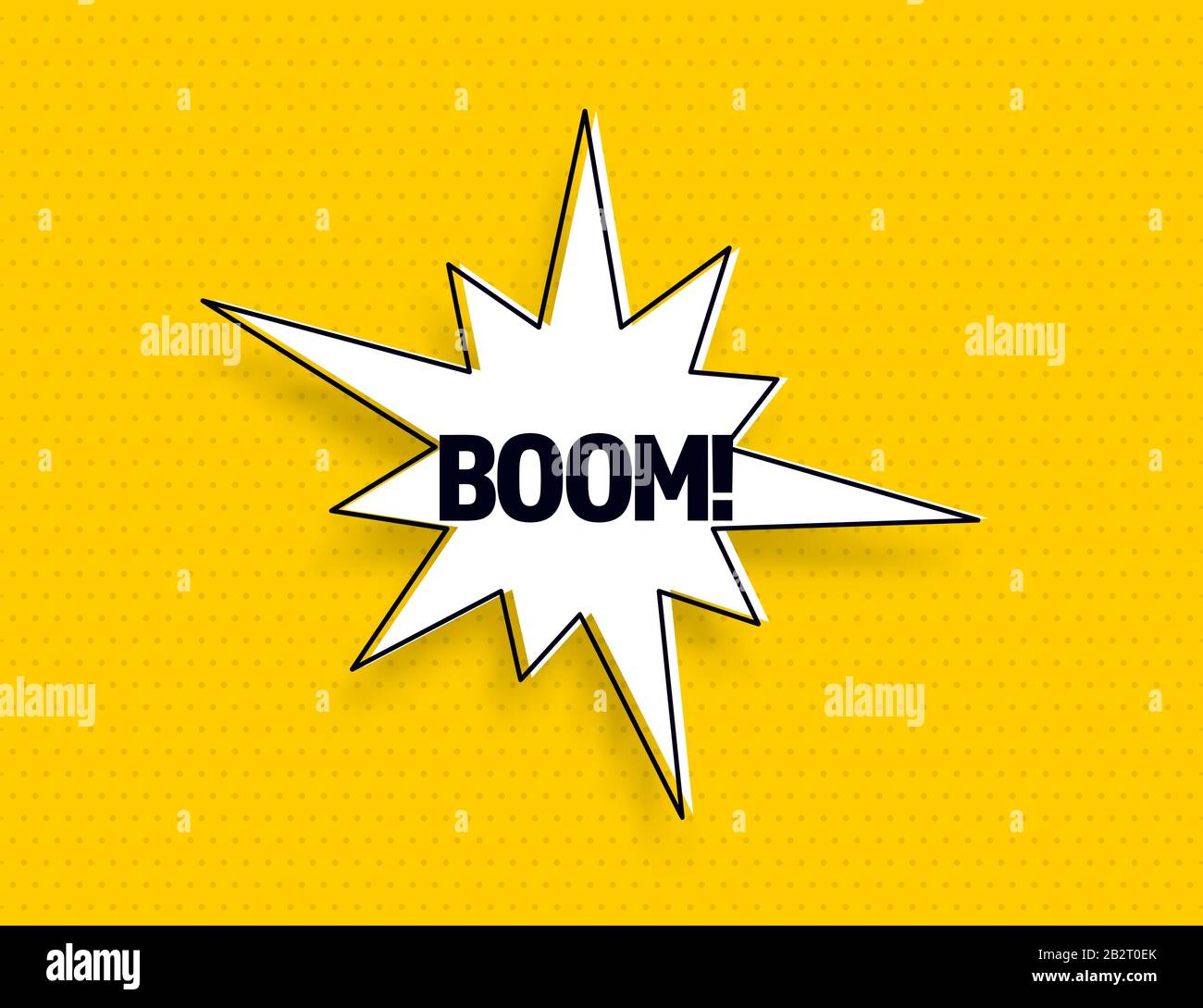Boom speech bubble banner pop art memphis style Stock Vector Image ...