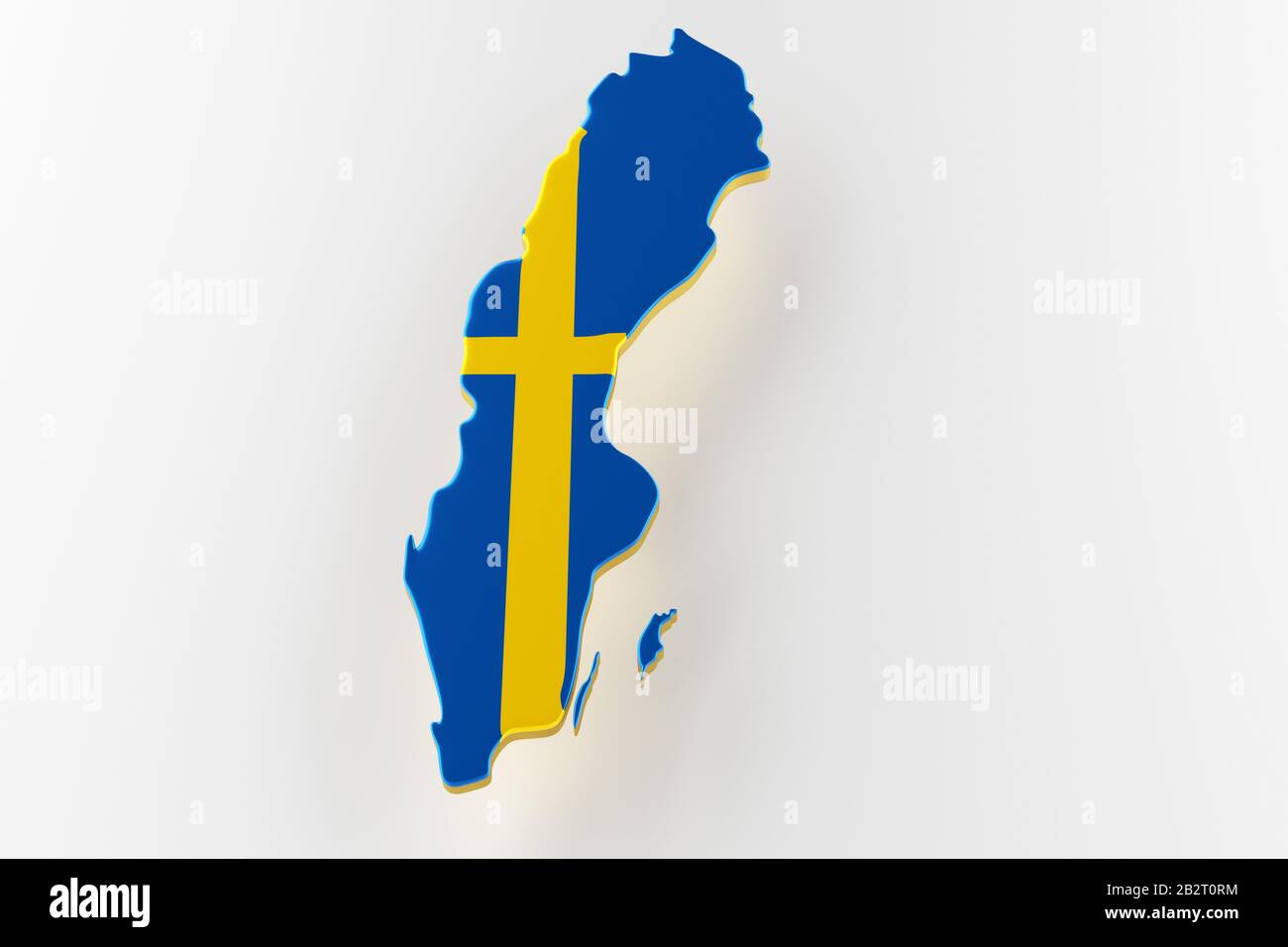 Sweden map with bordering countries