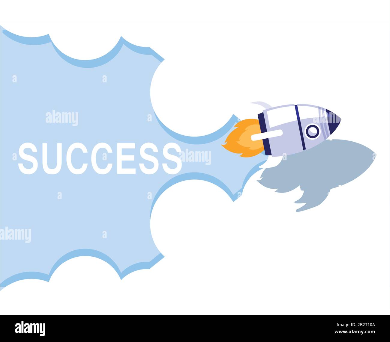flying rocket, success of business vector illustration design Stock ...