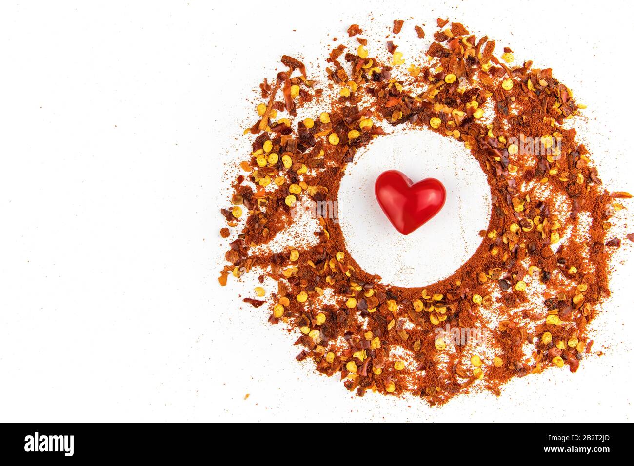 Spilled chili flakes Cut Out Stock Images & Pictures - Alamy