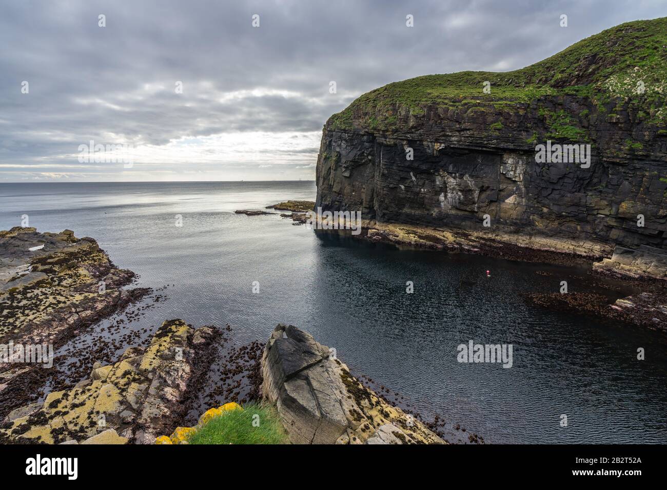 Famous Whaligoe Steps, a man-made stairway of 365 steps near Wick ...