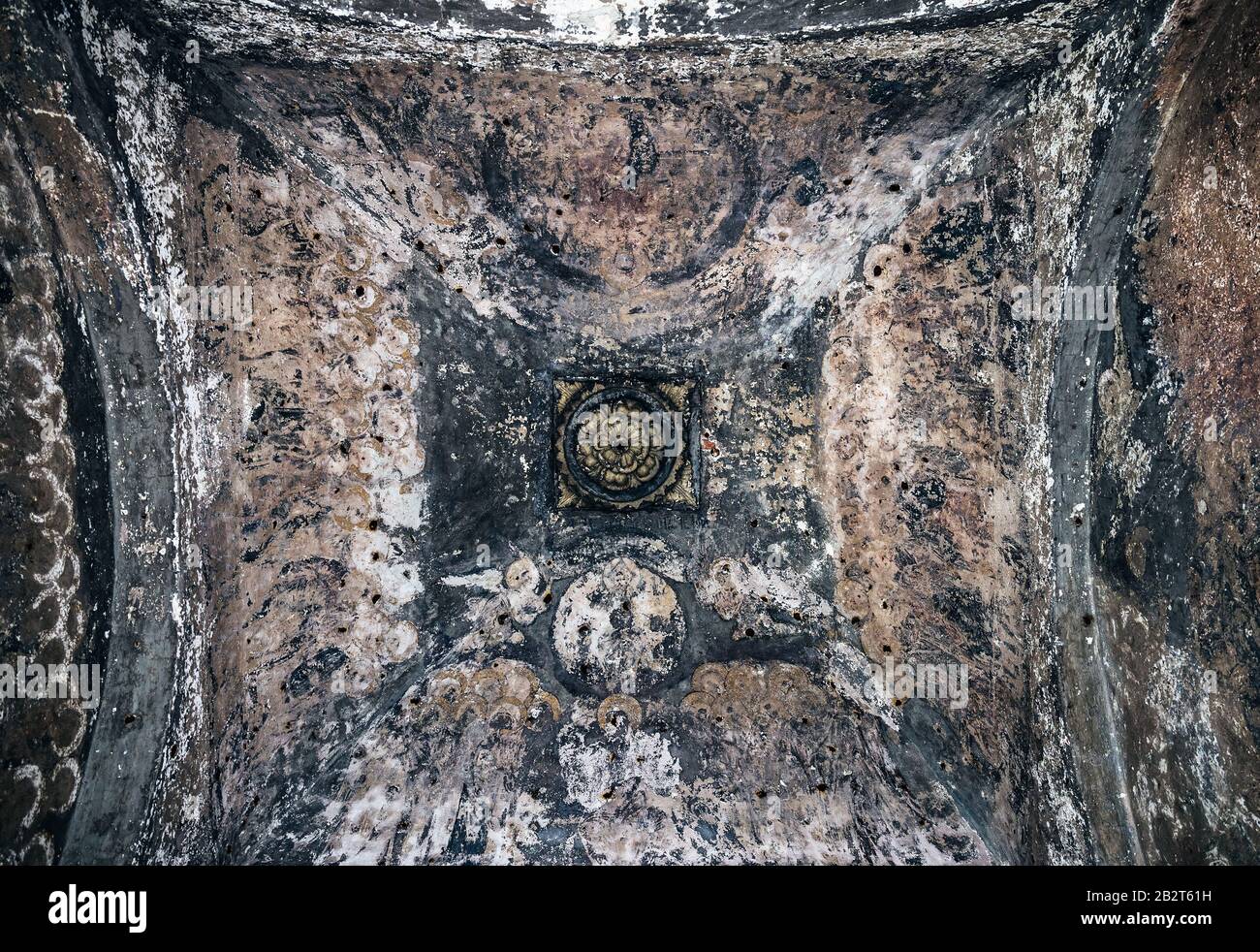 Old flaked ceiling in the Temple Stock Photo - Alamy