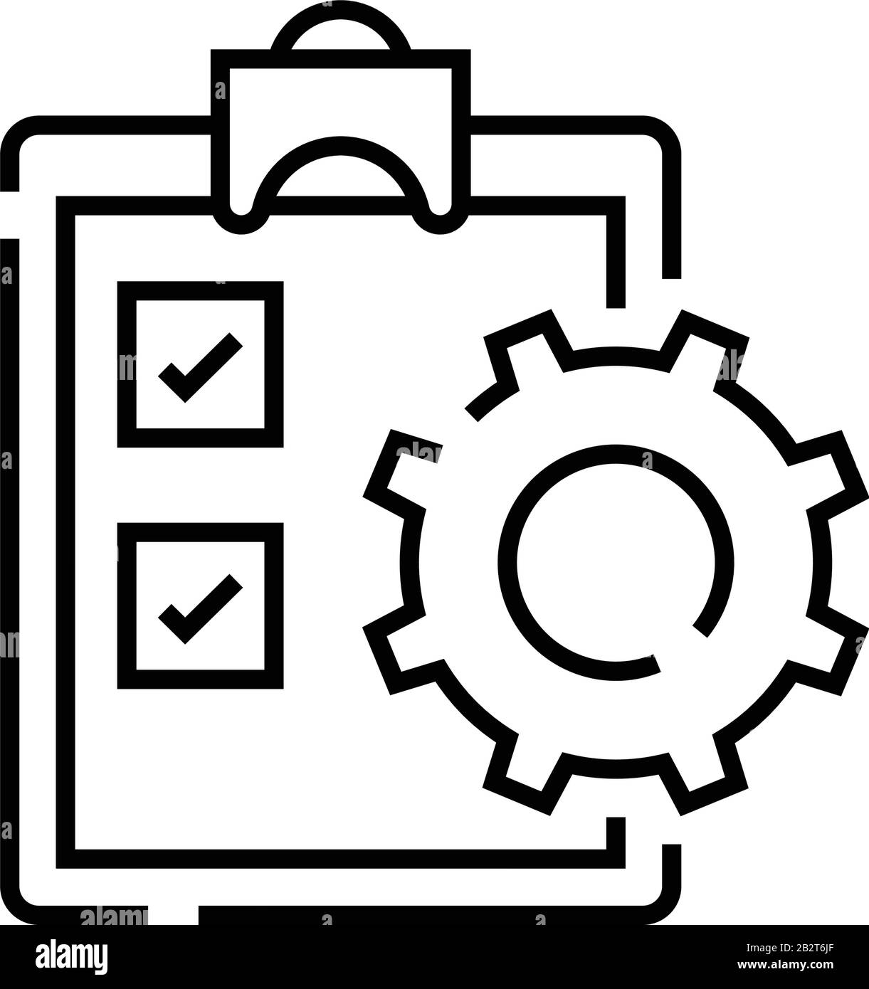 Task Schedule Line Icon Concept Sign Outline Vector Illustration Linear Symbol Stock Vector