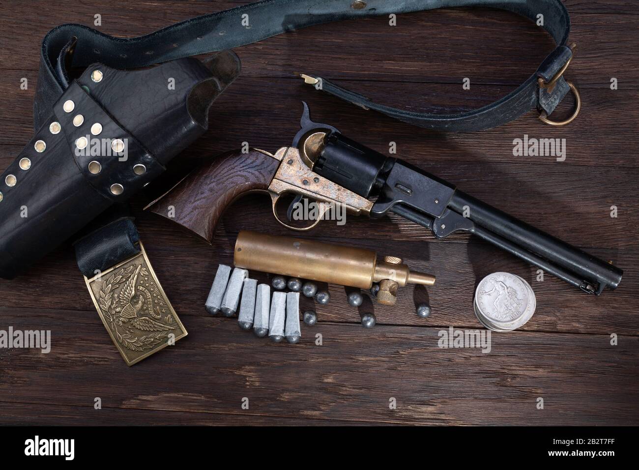 Firearms of the Old West - Percussion Army Revolver with paper ...