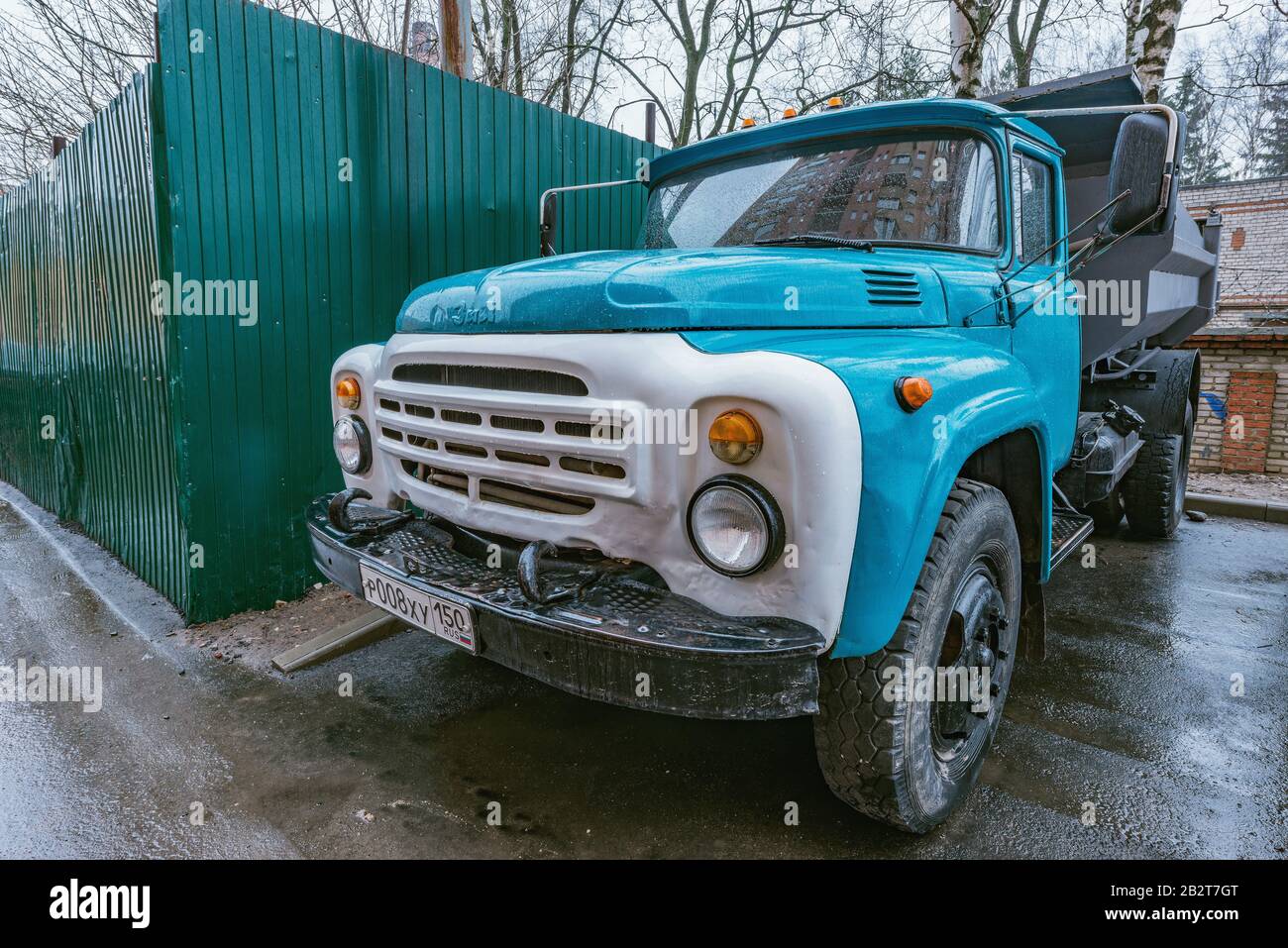 Korolev, Russia - March 03, 2020: Retro freight truck ZIL 130 on the ...