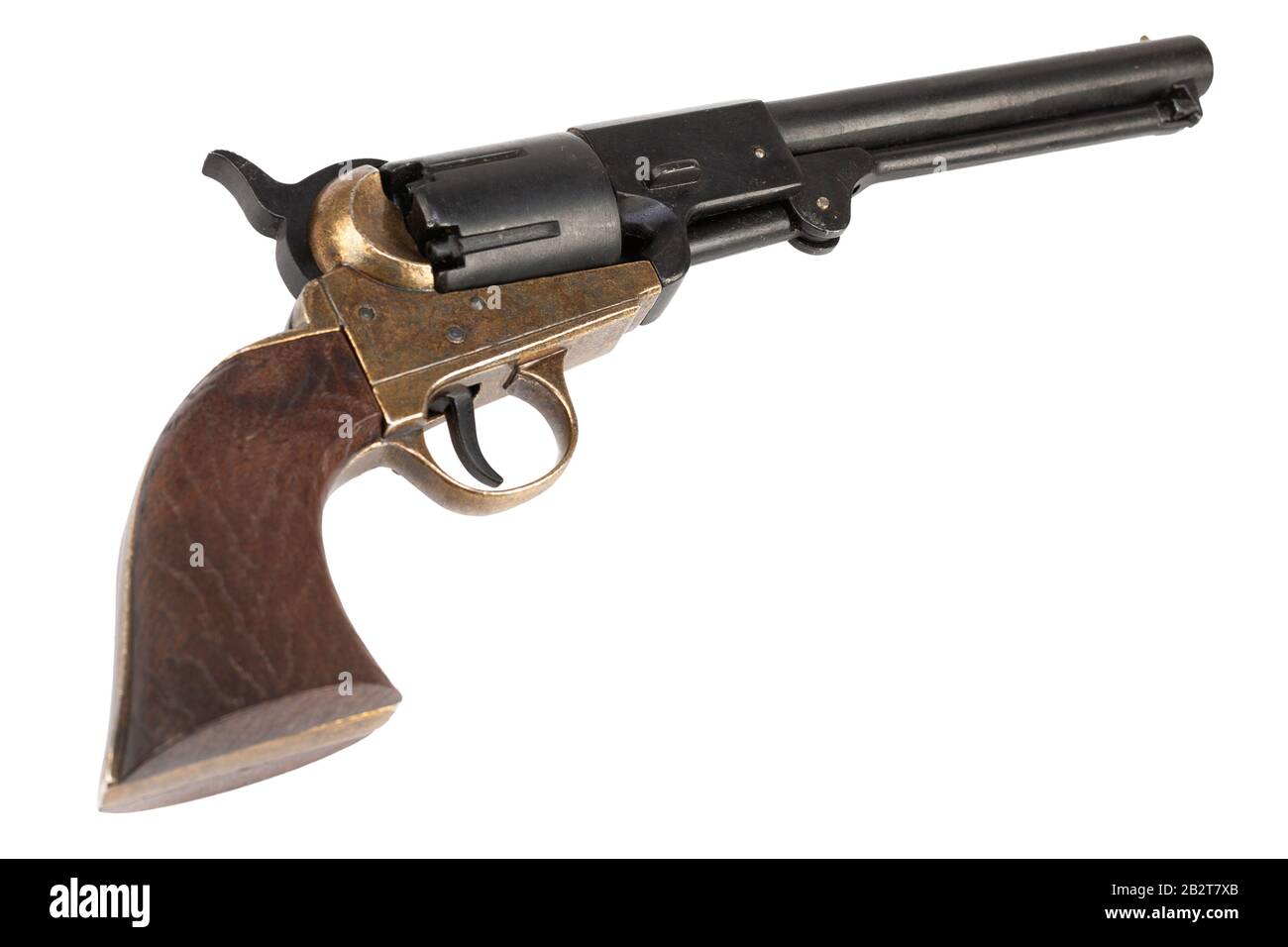 Firearms of the Old West - Percussion Army Revolver isolated on white ...