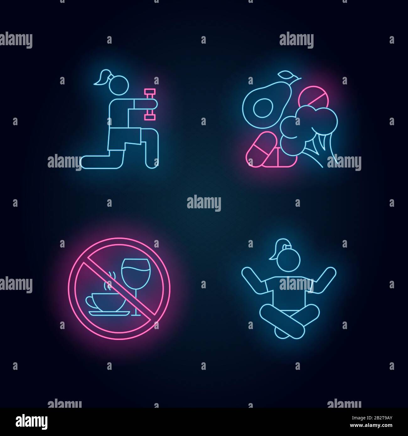 Woman set icons fitness hi-res stock photography and images - Alamy