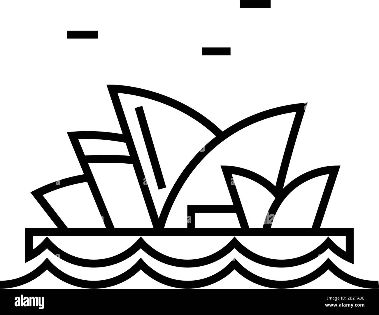 Sydney opers line icon, concept sign, outline vector illustration ...