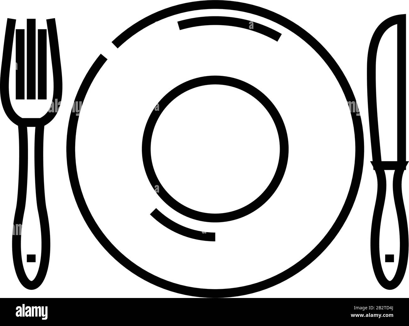 Table ware line icon, concept sign, outline vector illustration, linear ...