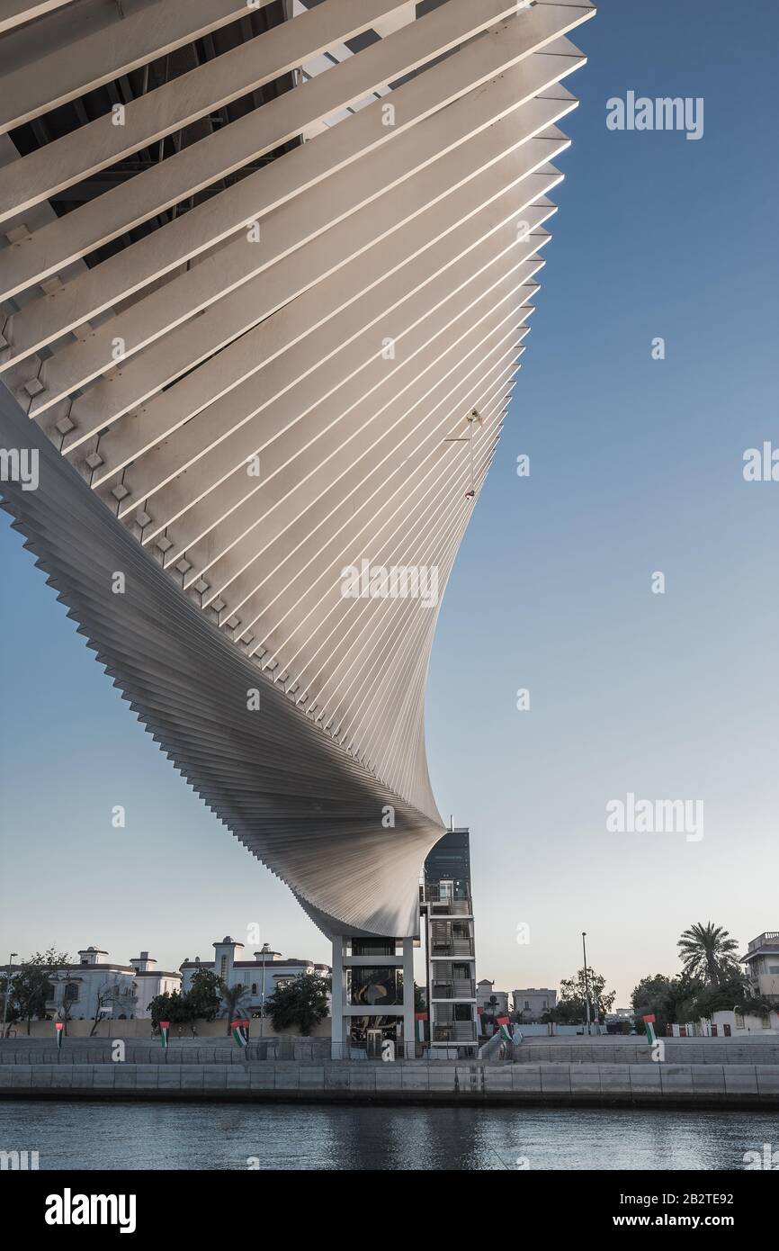 DUBAI, UAE - NOVEMBER 29, 2017: Bridge on a Dubai Water Canal Stock ...