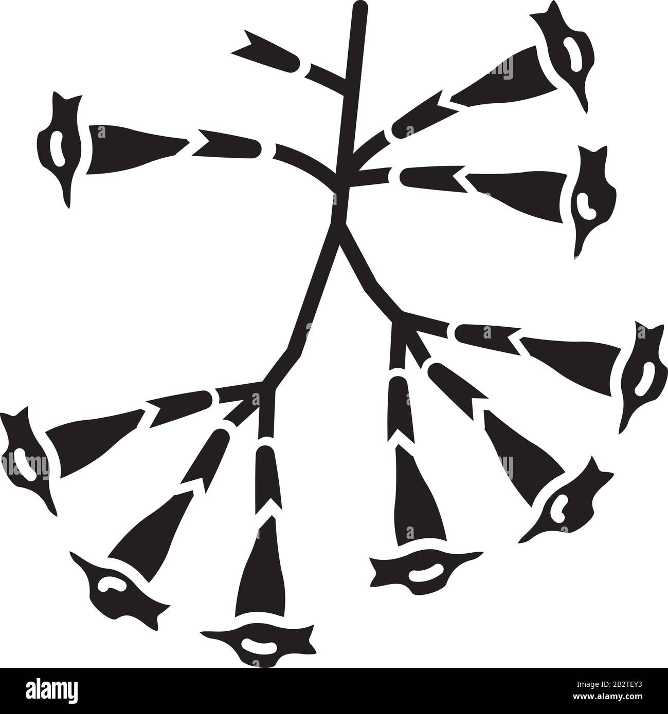 Plumeria black glyph icon. Ipe tree. Tropical blossom. Frangipani ...