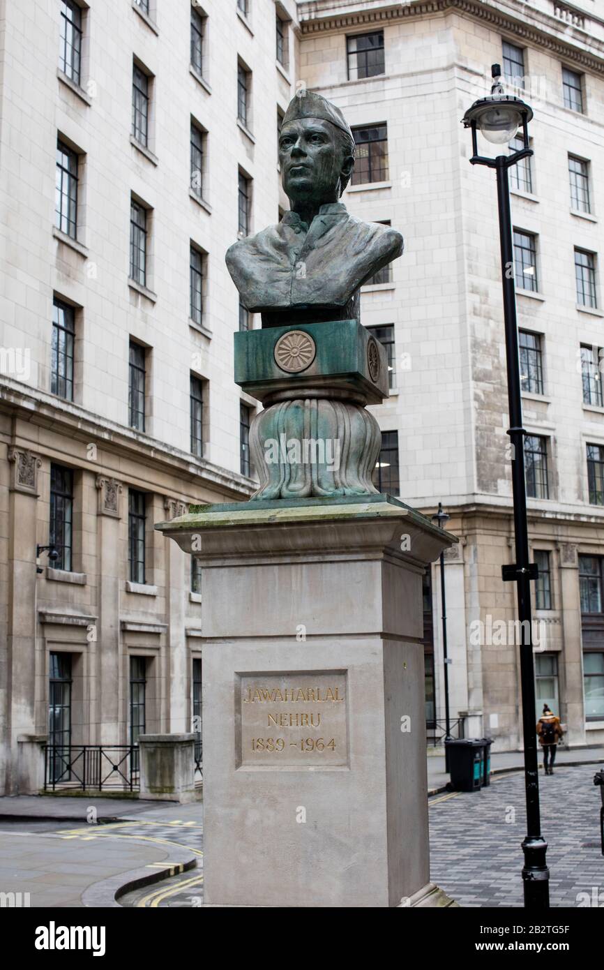 Statue of Jawaharlal Nehru, first Prime Minister of India from 1947 ...
