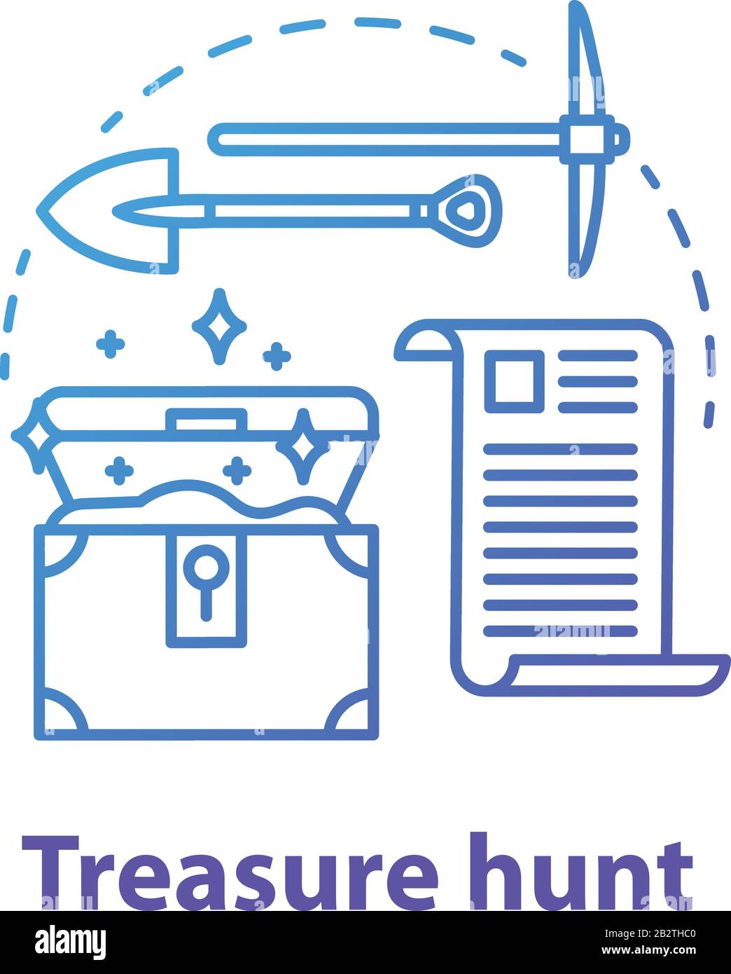 Treasure hunt concept icon. Arheological expedition. Historical ...