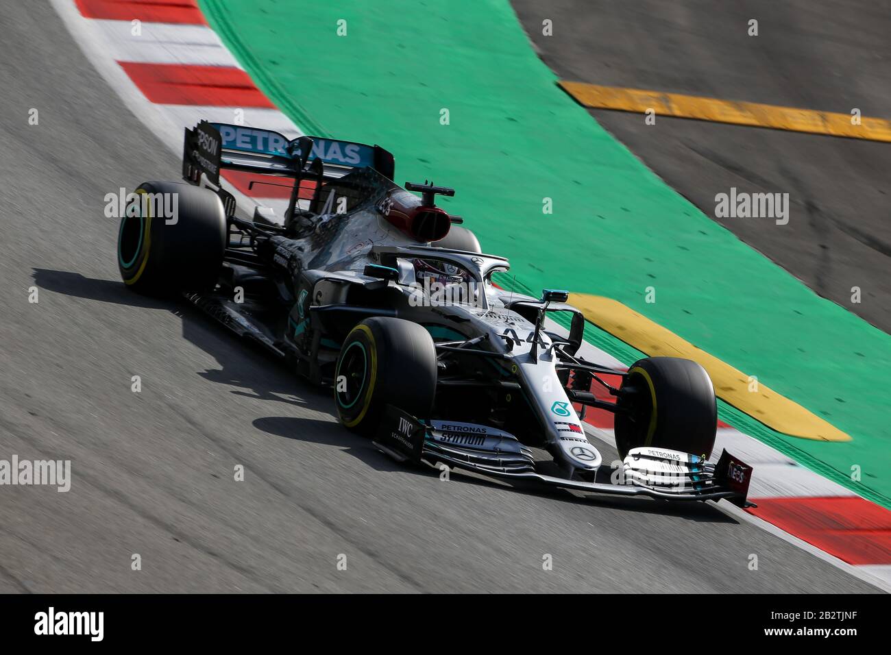 Lewis Hamilton of AMG Mercedes F1 during 2020 F1 winter testing in ...