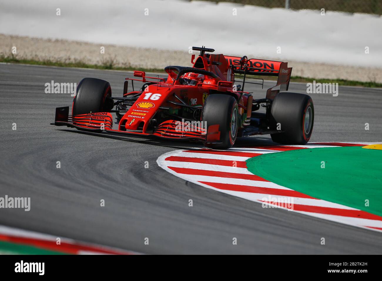 Charles Leclerc of Scuderia Ferrari during 2020 F1 winter testing in ...
