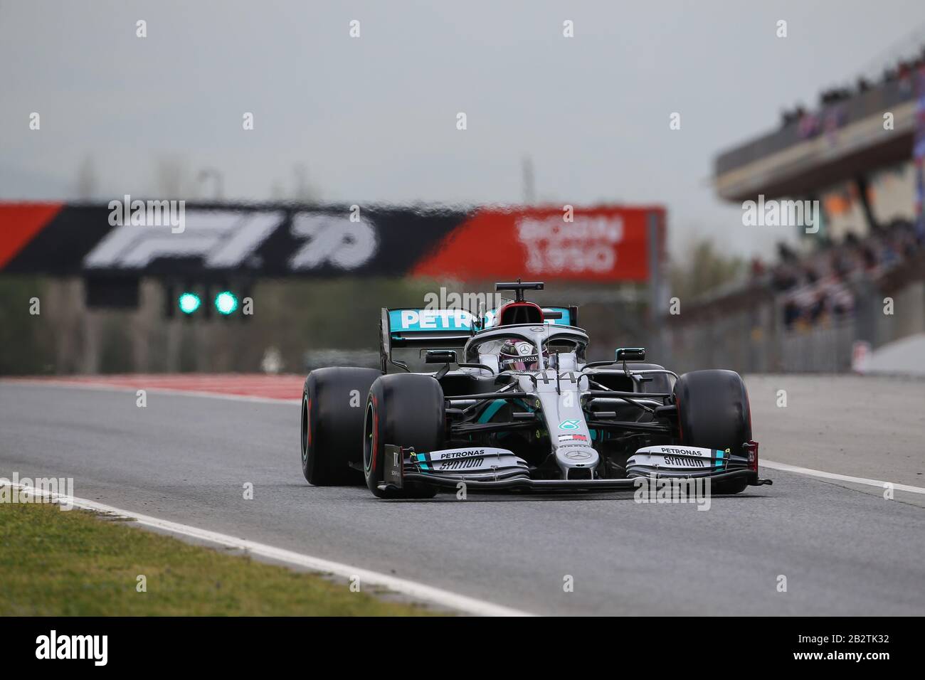 Lewis Hamilton of AMG Mercedes F1 during 2020 F1 winter testing in ...