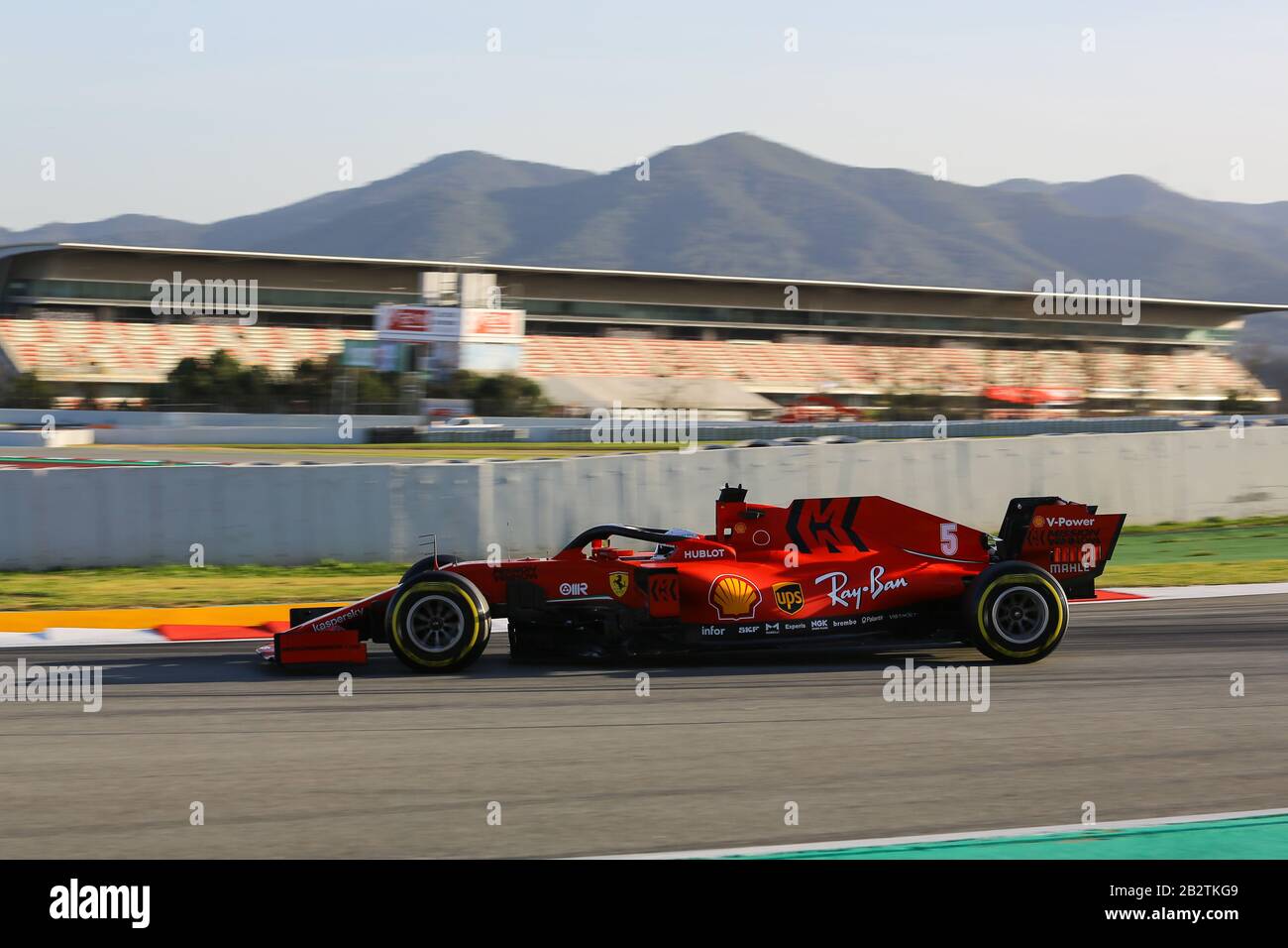 Sebastian Vettel of Scuderia Ferrari during 2020 F1 winter testing in ...