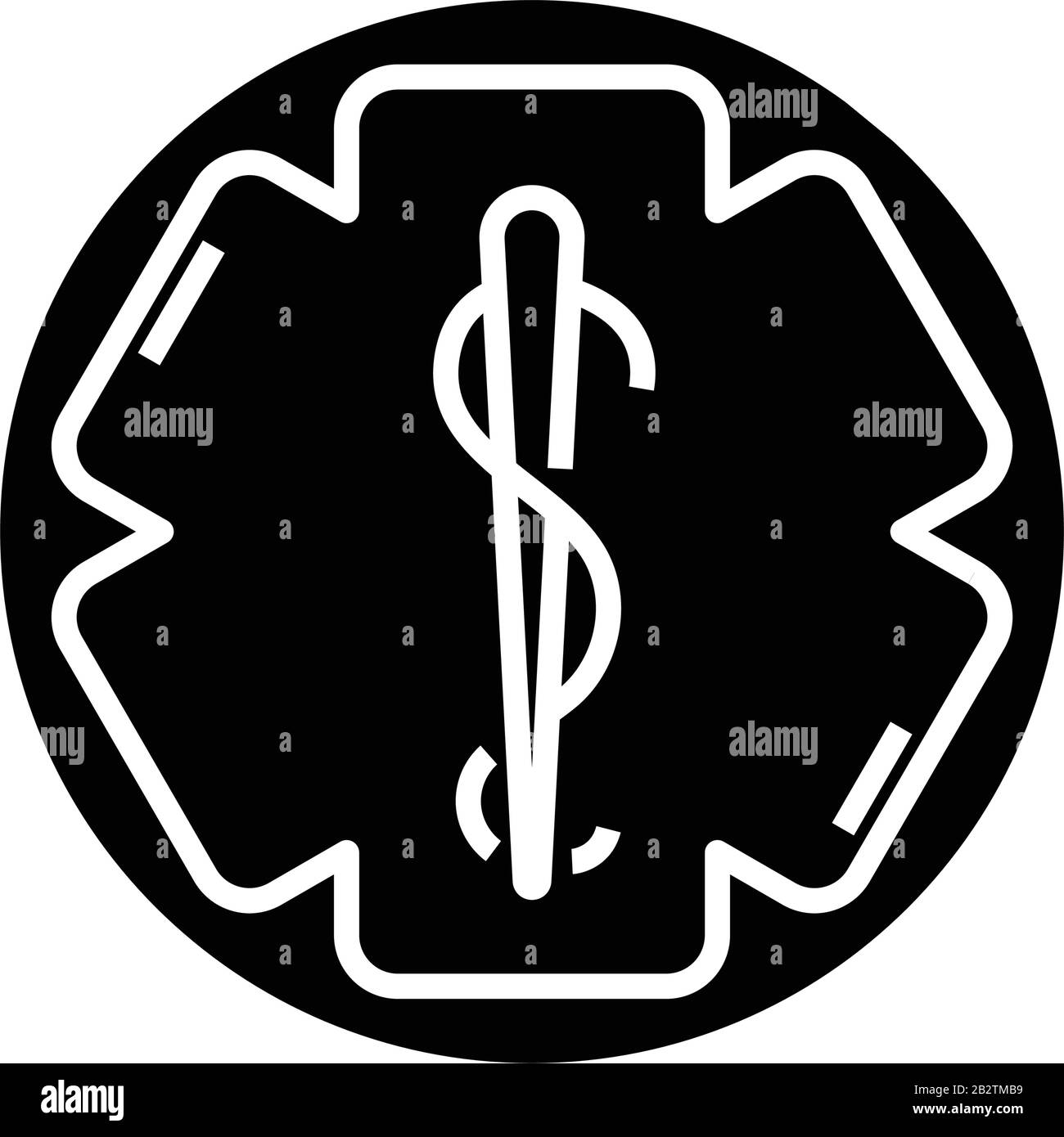 Medicine symbol black icon, concept illustration, vector flat symbol ...
