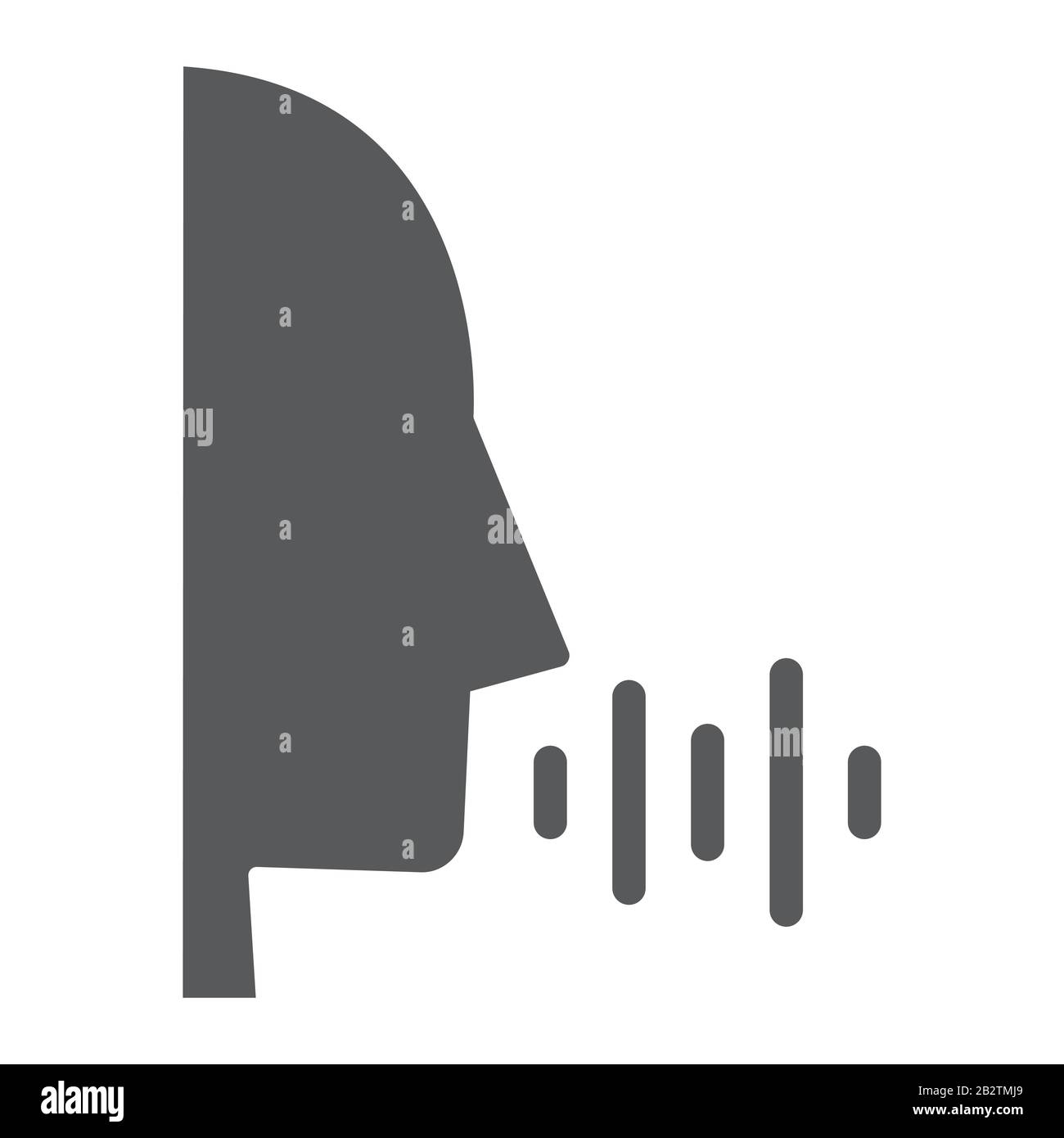 Voice control glyph icon, technology and sound, voice command sign ...