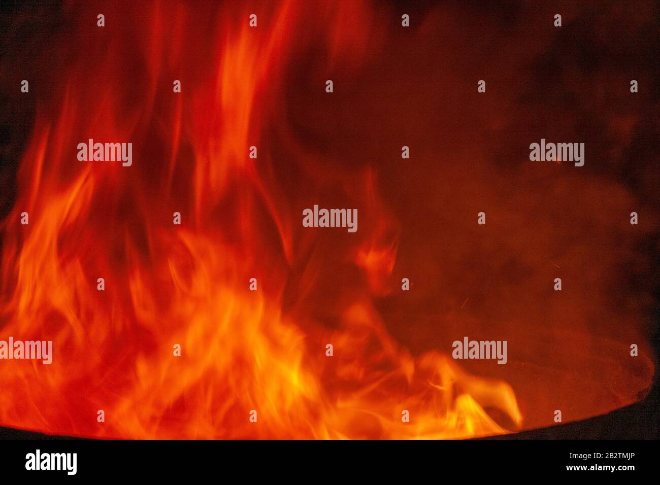 Texture of fire. Orange bright flame. Photo of a burning bonfire in a ...