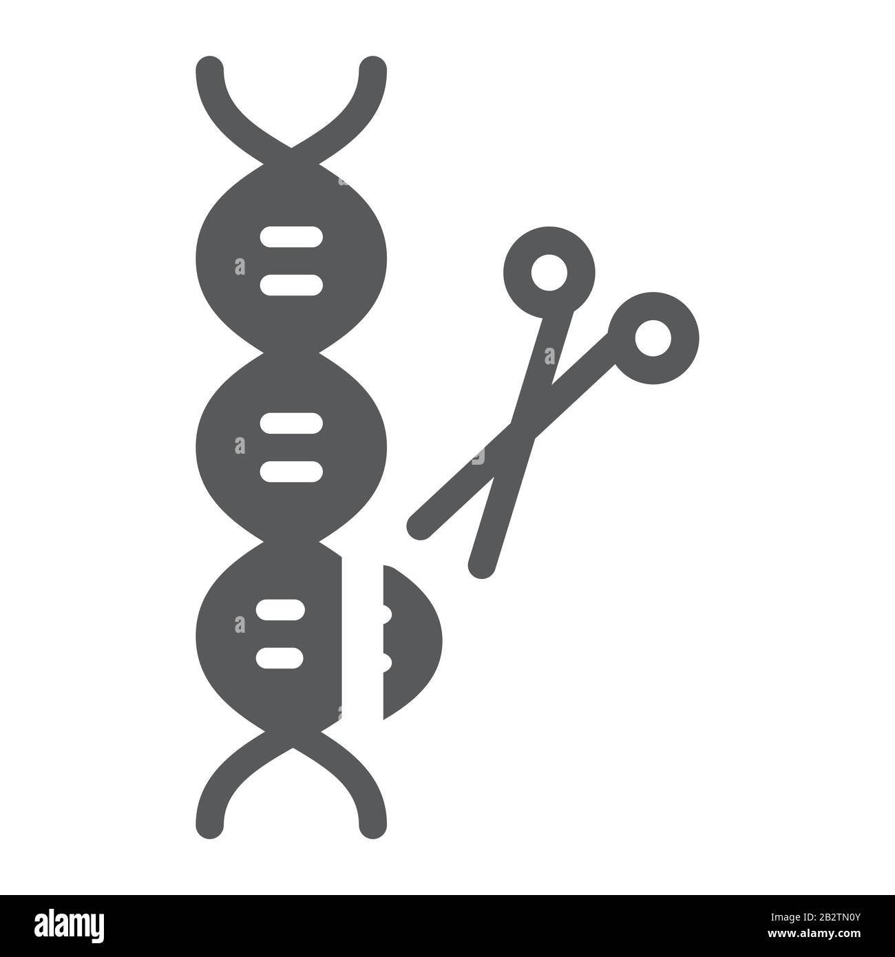 Genome editing glyph icon, technology and dna, dna editing sign, vector ...