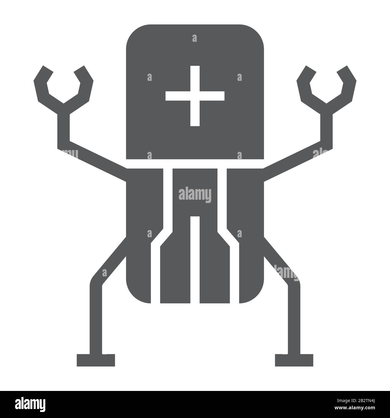 Medical nanobots glyph icon, technology and medical, nanorobot sign ...