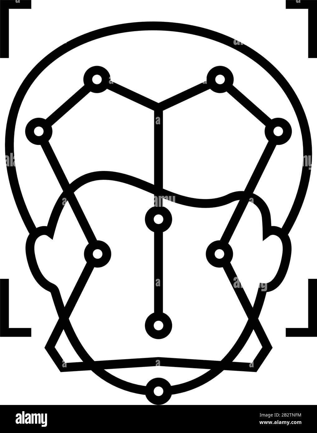 Thinking process line icon, concept sign, outline vector illustration ...