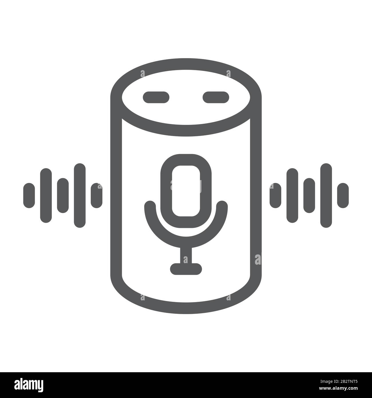 Voice assistant line icon, technology and voice control, smart speaker ... Voice assistant line icon, technology and voice control, smart speaker ...